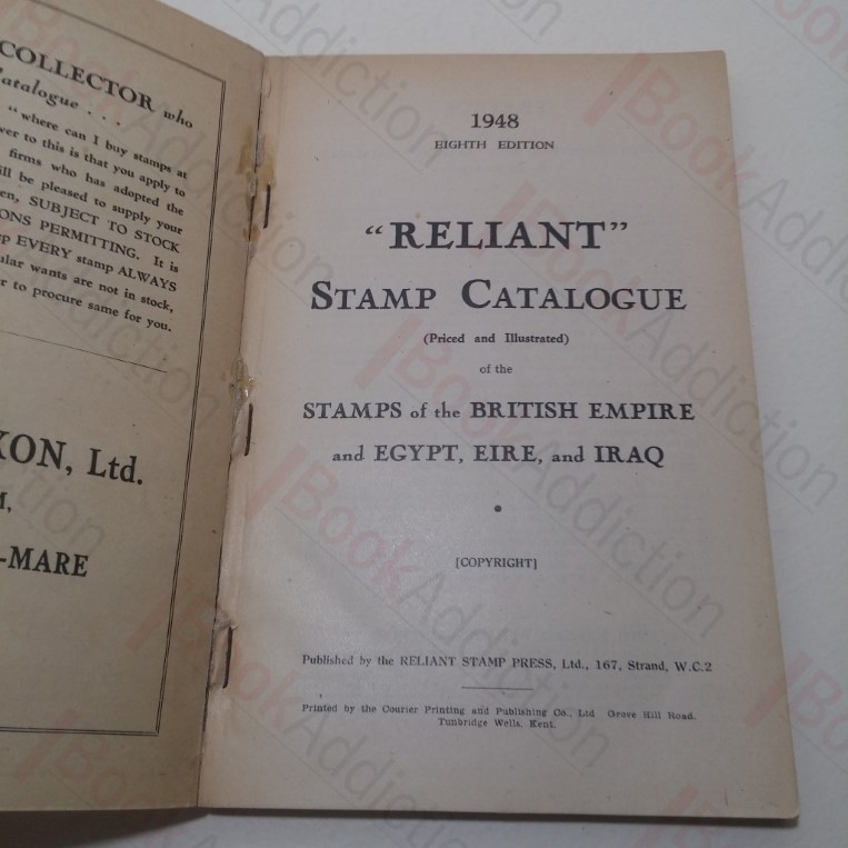Reliant Stamp Catalogue 1948 : British Empire, including Egypt, Eire ...