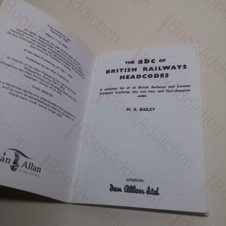 British Railways Headcodes: A Complete List of All British Railways Headlamp, Disc and Two- and ...