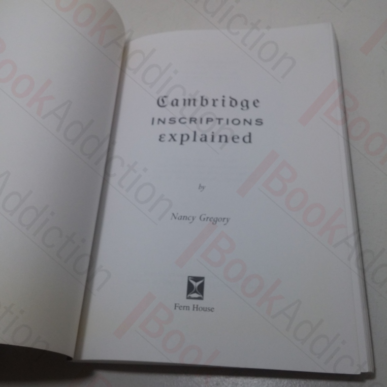 Cambridge Inscriptions Explained - BookAddiction